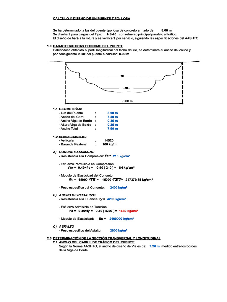 Pdf Diseo De Puente Losa Nel 80m Compress Pdf Concreto Reforzado