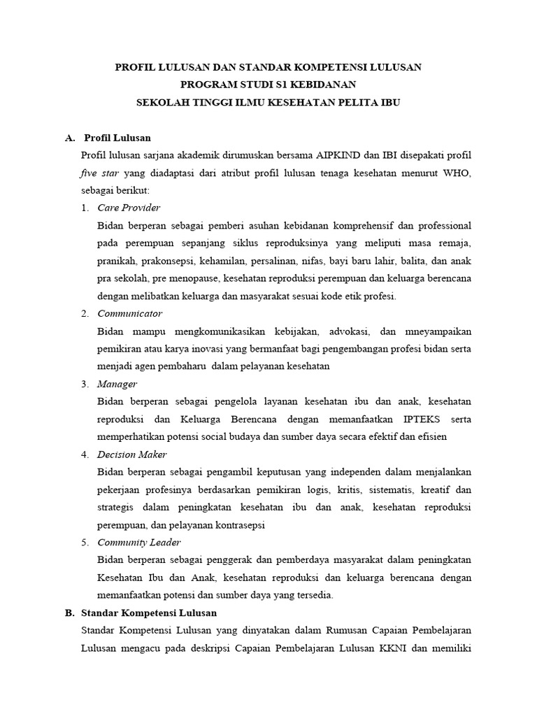 Capaian Kompetensi Lulusan | PDF