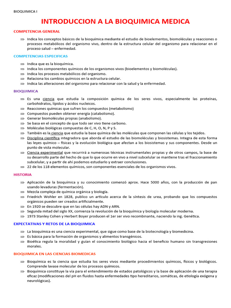 Introduccion A La Bioquimica Medica | PDF | Bioquímica | Química