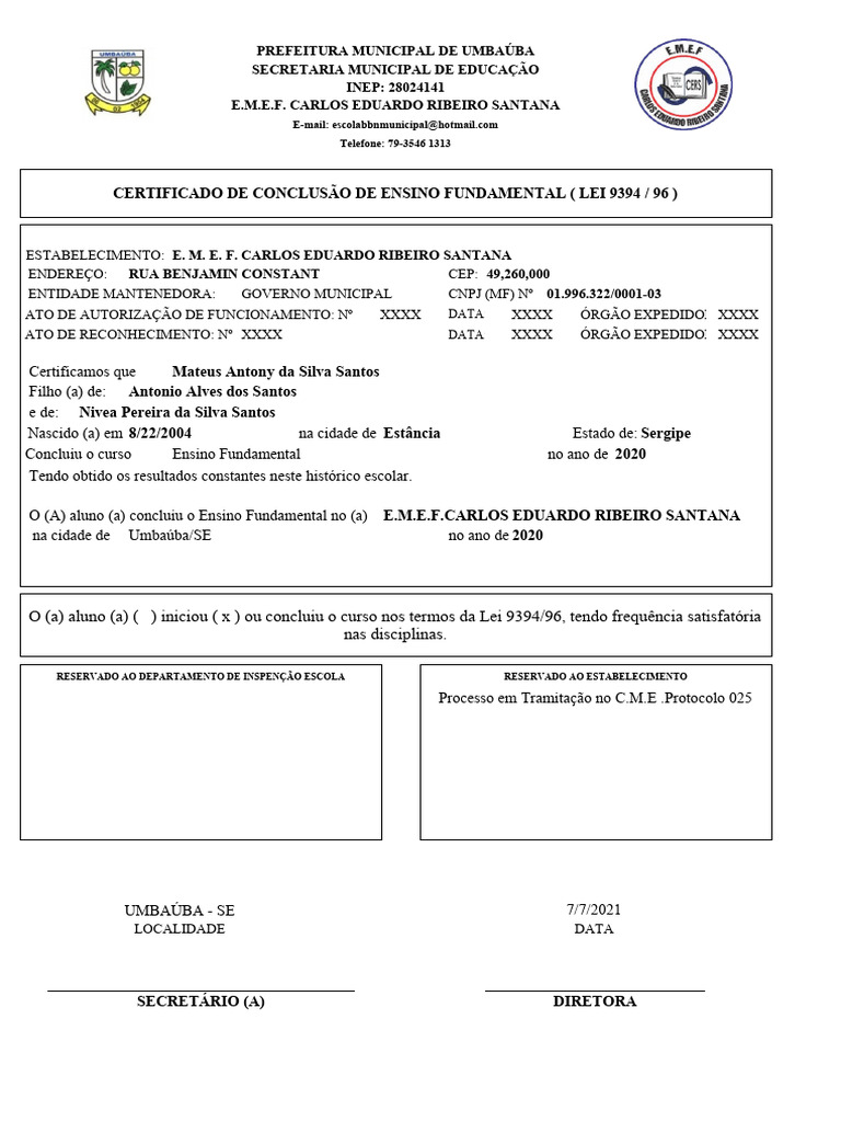 CERTIFICADO de Nataline 2020 | PDF | Science