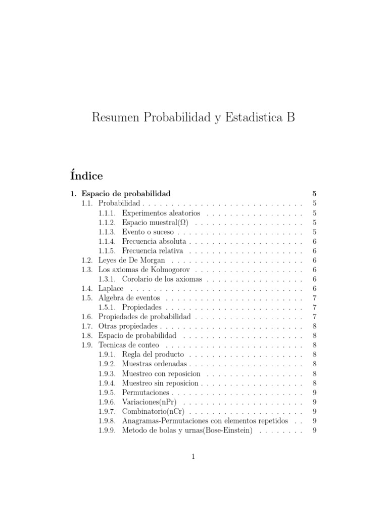 Resumen Proba | PDF | Variable aleatoria | Función (Matemáticas)