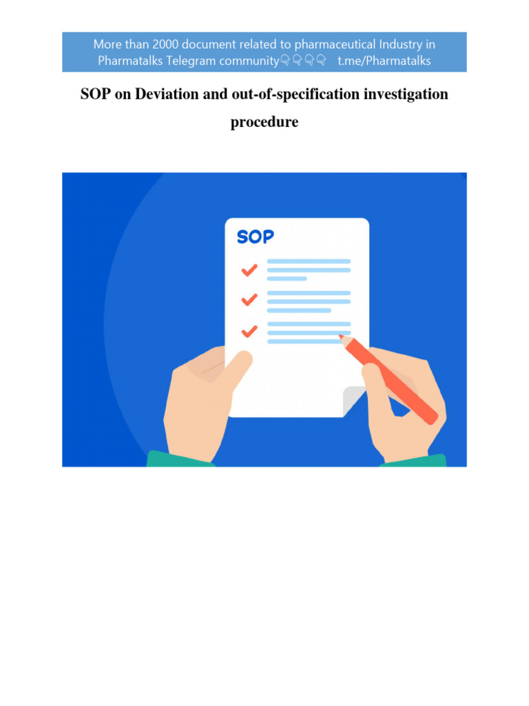 SOP for Deviation & OOS Investigation | PDF | Quality Assurance | Business