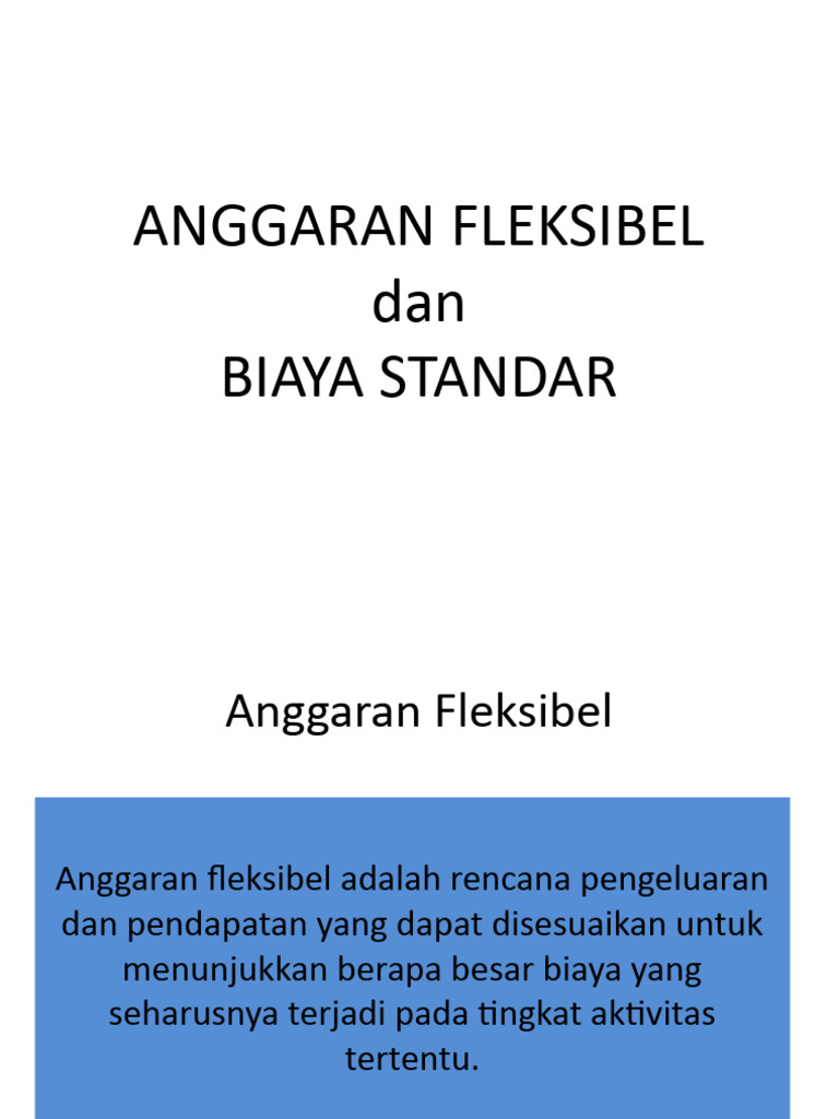 Karakteristik dan Varians Anggaran Fleksibel | PDF