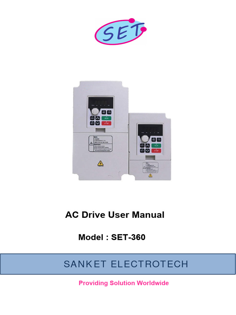 SET 360 AC Drive User Manual | PDF | Power Inverter | Capacitor