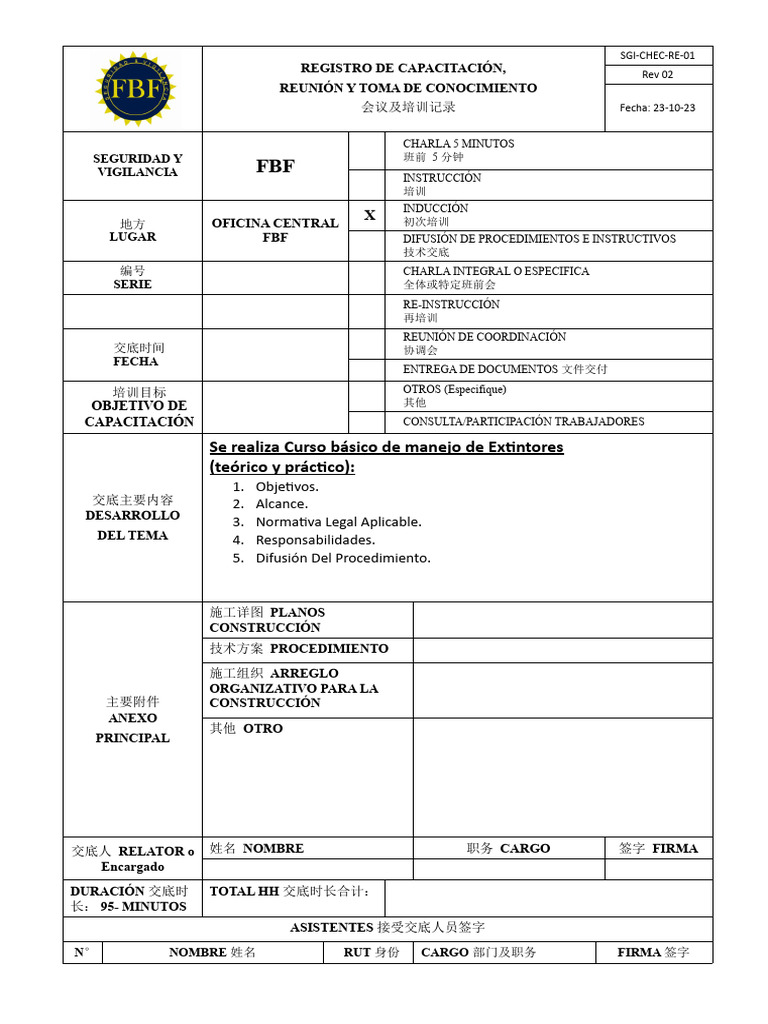 Registro Iso - Extintor | PDF