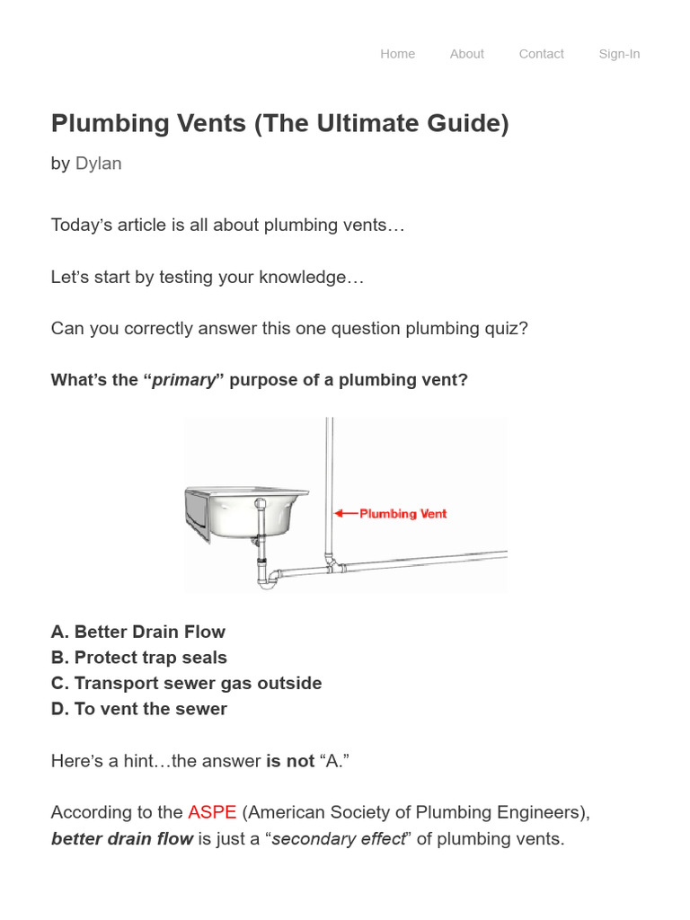 Plumbing Vents | PDF | Plumbing | Hydraulic Engineering