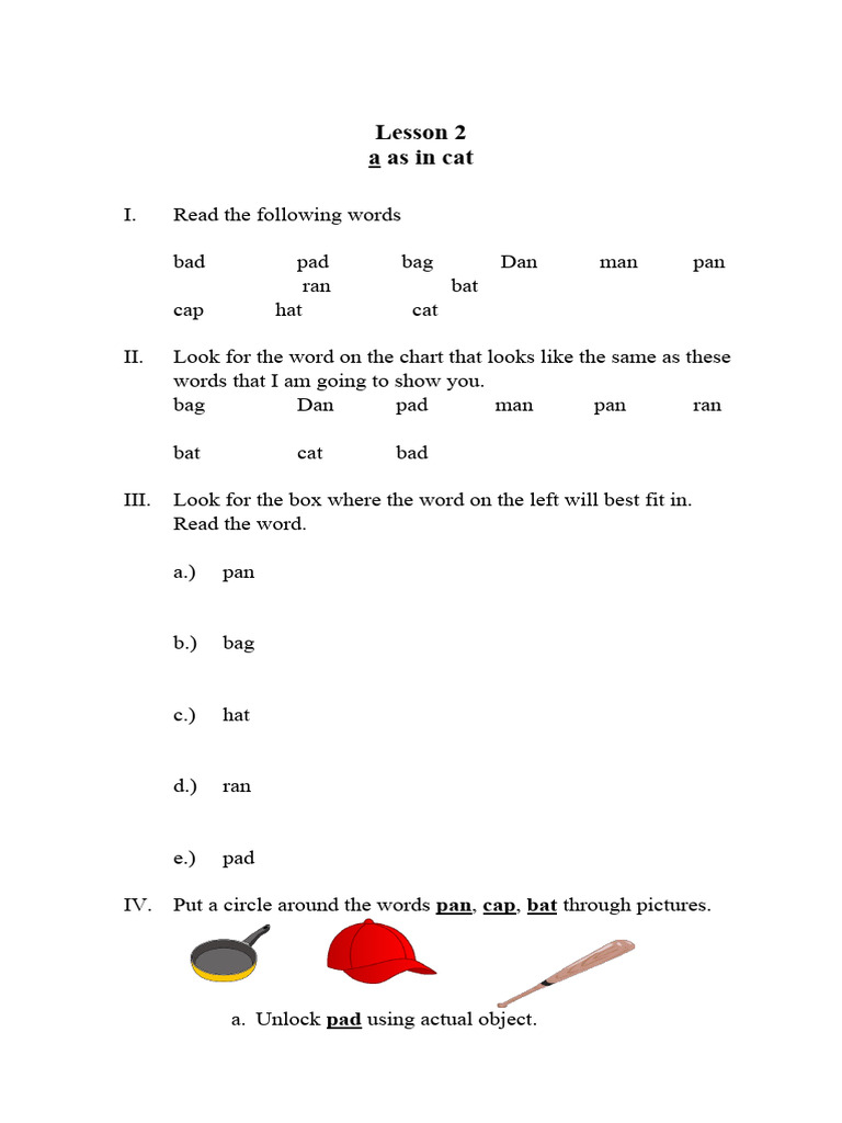 Fuller Activity For Non-Reader Lesson 2 | PDF | Linguistics | Human ...