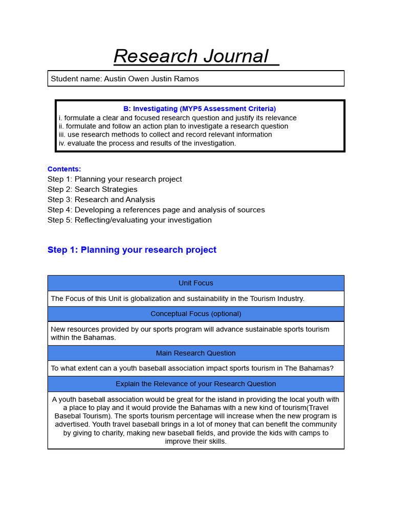 Austin and Justin S Research Journal MYP 5 TEMPLATE | PDF | The Bahamas ...