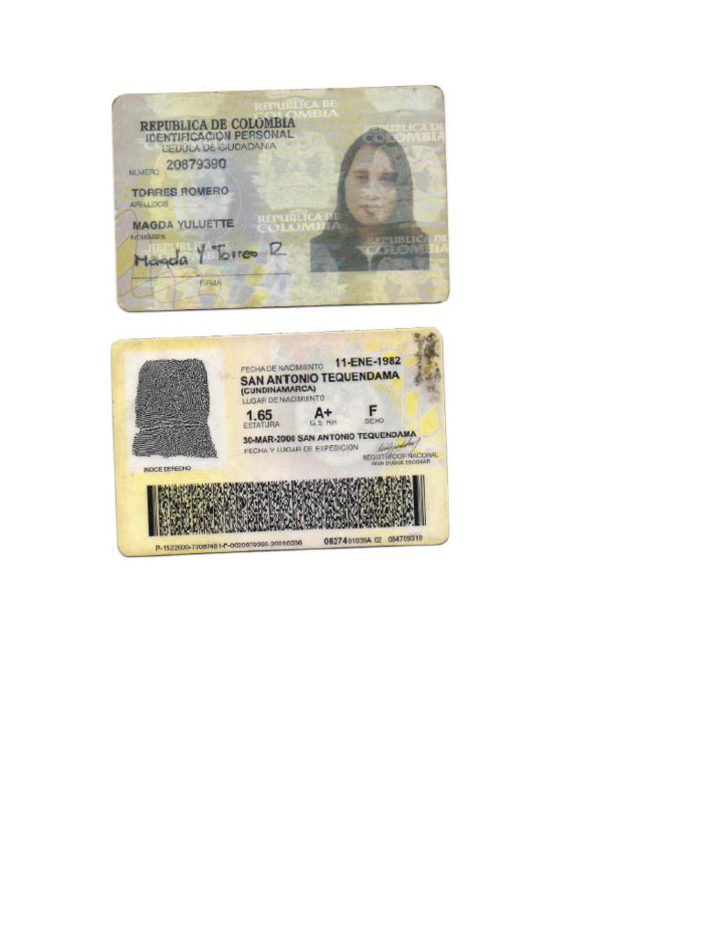 Cédula Editable | PDF