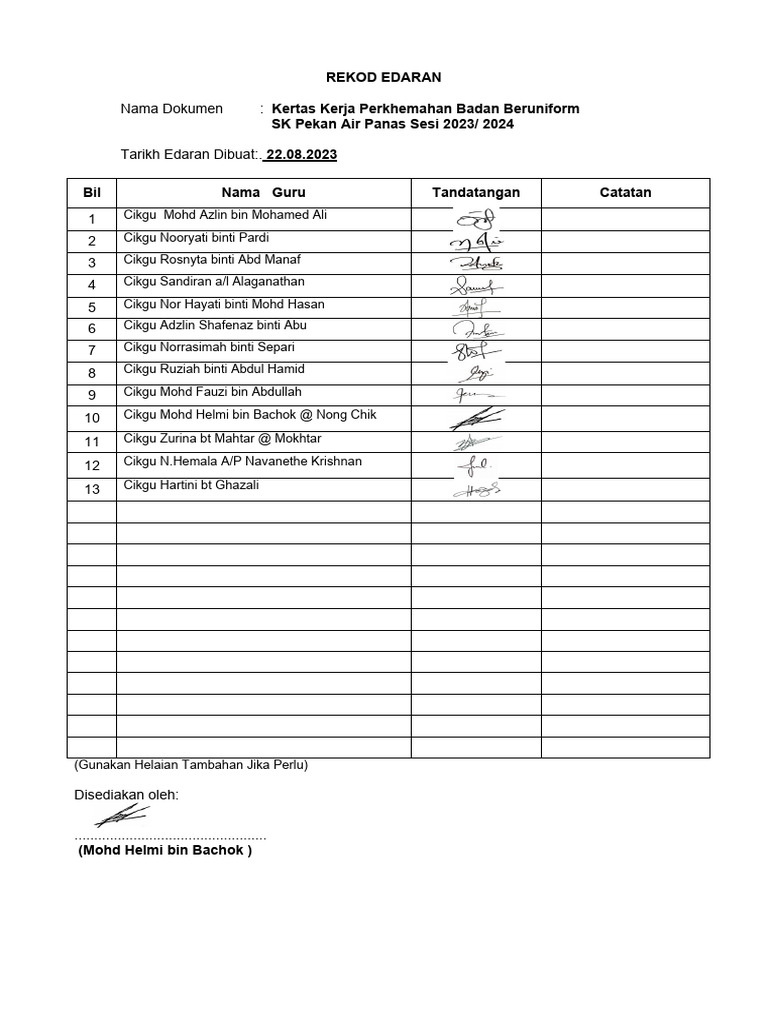 Rekod Edaran 1 Pdf