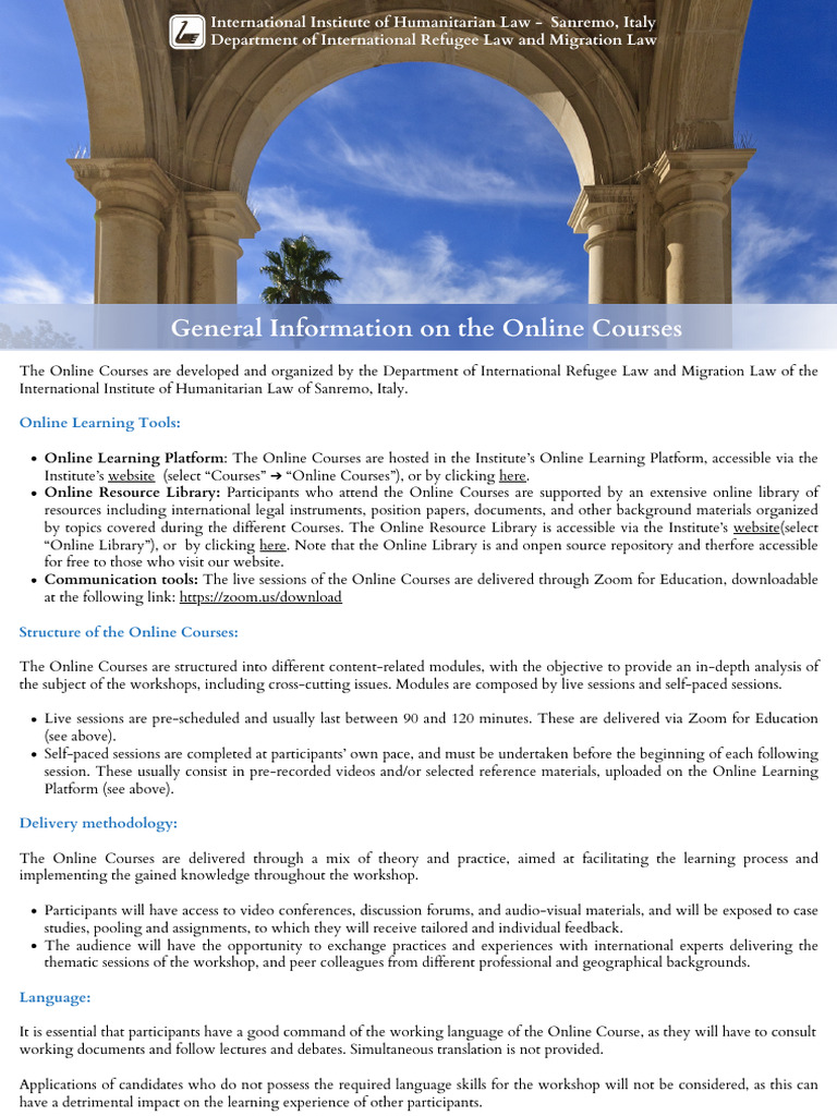 NEW General Information On Online Courses REGULAR EN | PDF ...