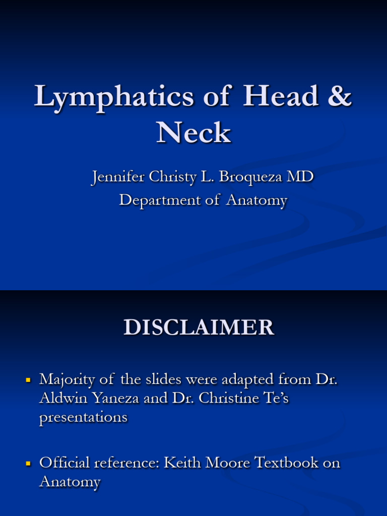 Lymphatics of Head and Neck 2022 | PDF