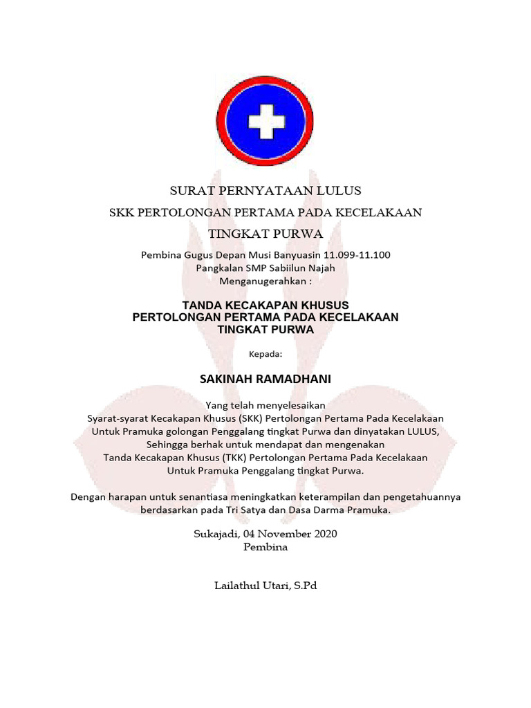 TKK p3k Novela | PDF