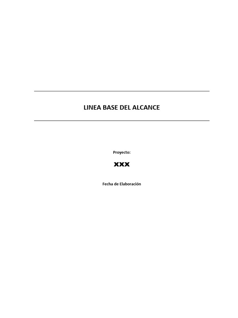 Linea Base Del Alcance | PDF | Informática | Tecnología