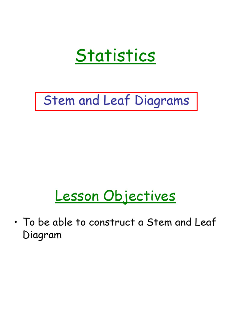 Stem and Leaf | PDF