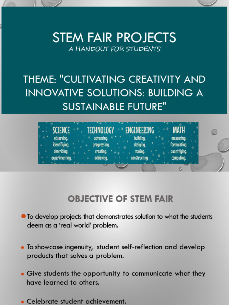Stem Fair Project | PDF | Science, Technology, Engineering, And ...