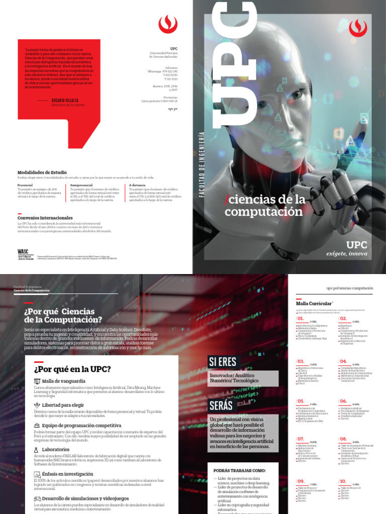 Brochure Ciencias Computacion - UPC | PDF | Ciencias de la Computación | Análisis