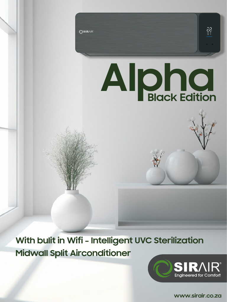 Alpha Brochure With Tech Specs | PDF | Air Conditioning | Power Inverter