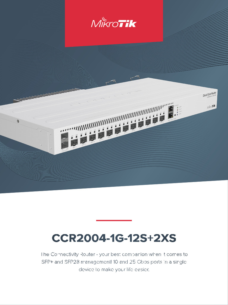 CCR2004-1G-12S2XS - 210911 Brochure | PDF | Router (Computing ...