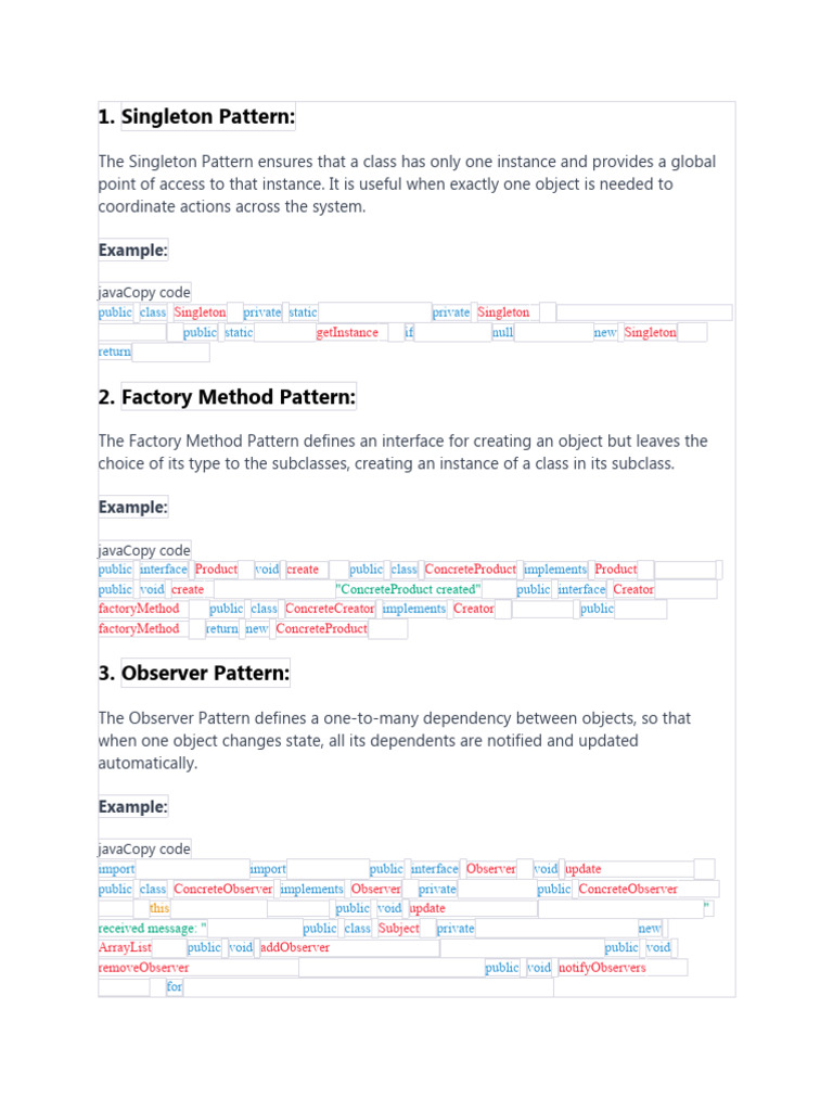 Singleton Pattern Example Pdf Class Computer Programming Component Based Software