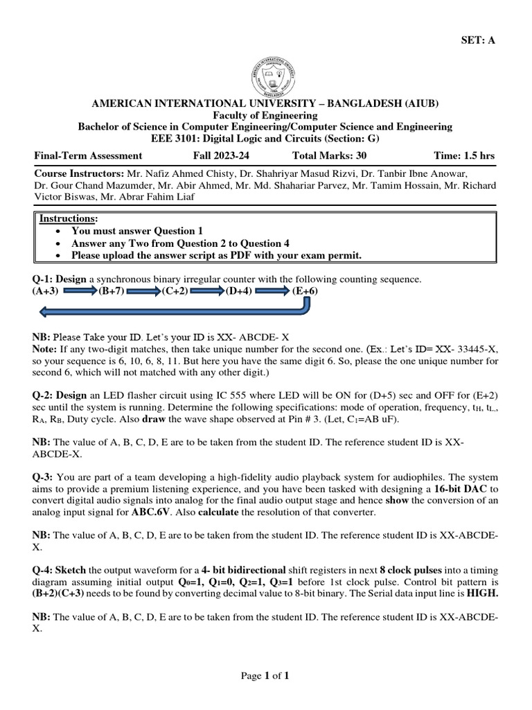 DLC Final Section G Set A | PDF | Electronics | Telecommunications