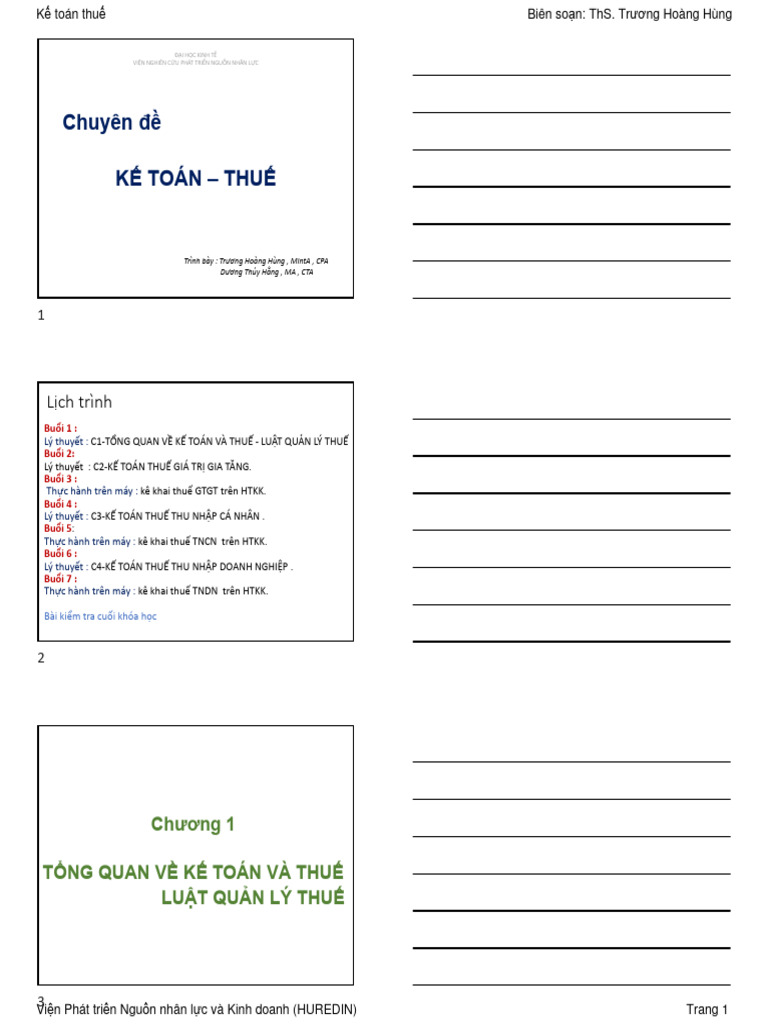 Phan 1 Bai Giang Ke Toan Thue Thang 8 2023 | PDF