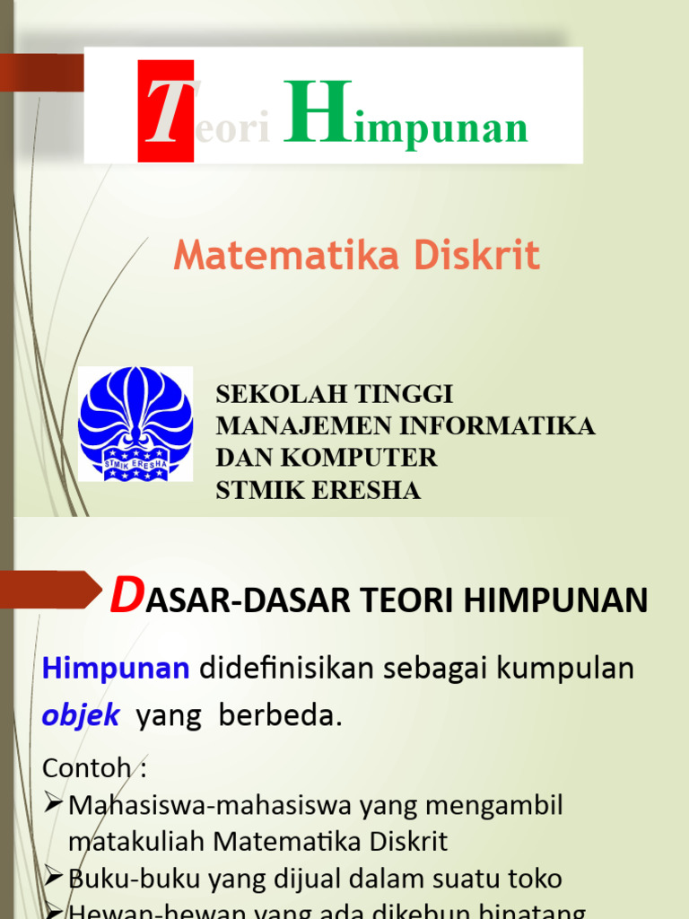Matematika Diskrit - Teori Himpunan | PDF