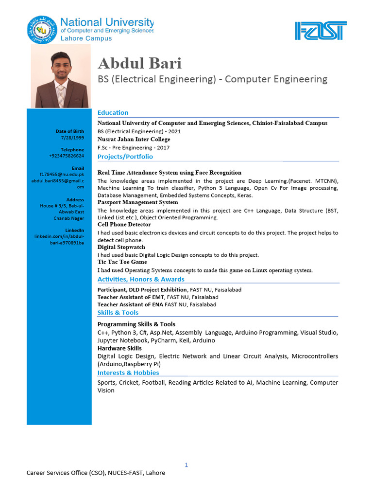 Grad Directory Resume Lhr-Sample | PDF | Machine Learning | Computer ...