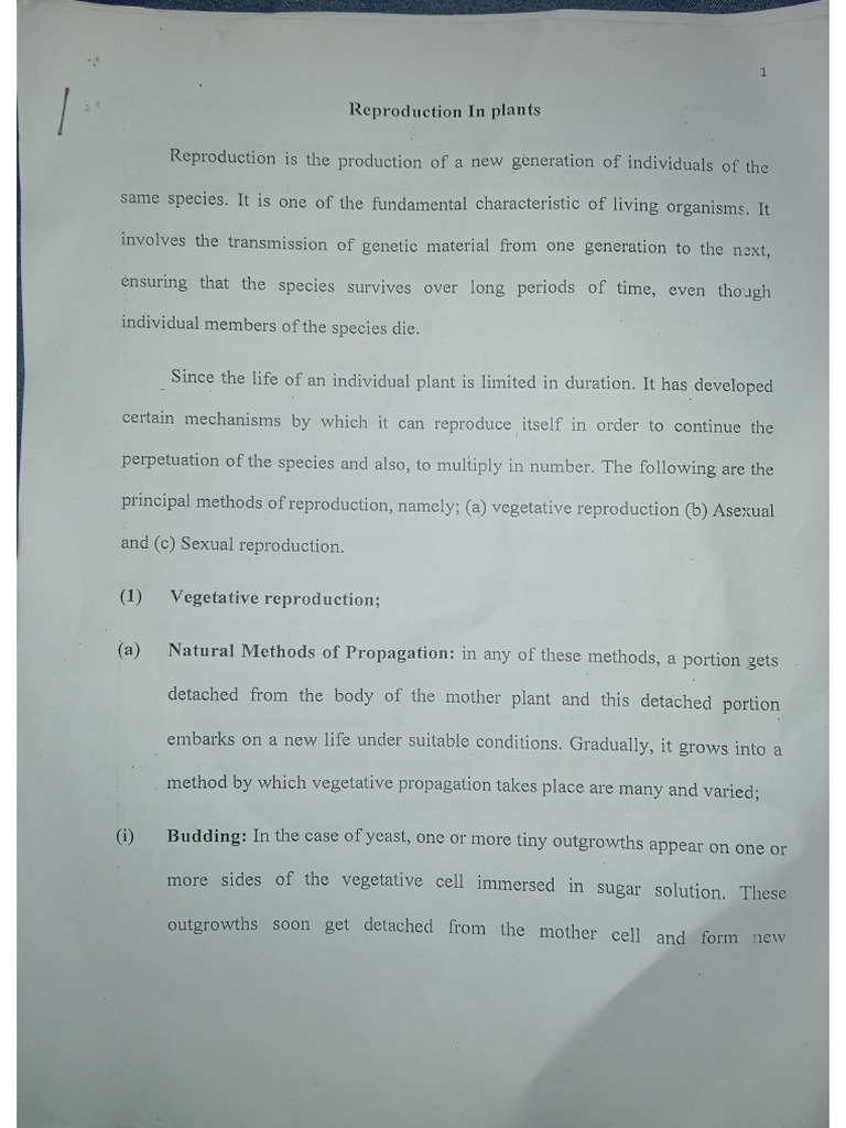 Reproduction in Plant Pdf... Bio 102 (Osinanwata ? ) | PDF