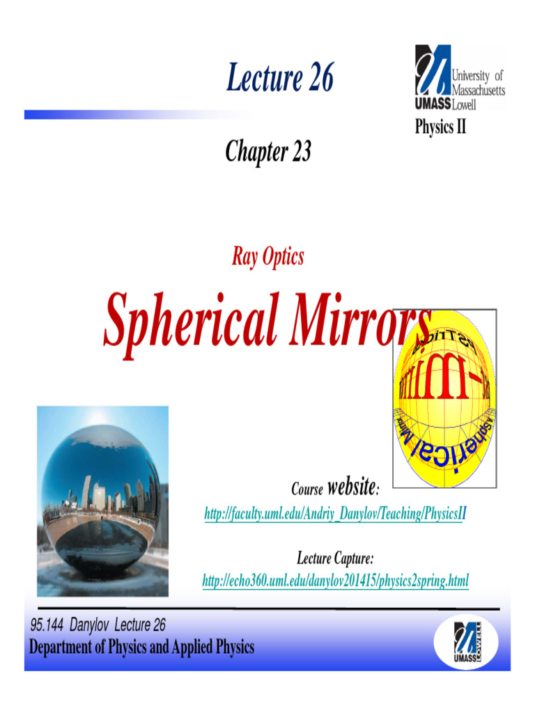 Spherical Mirrors | PDF | Mirror | Optics