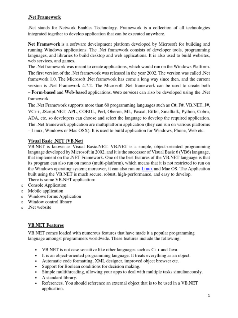 CSC 102 VB - Net, Data Types, Variables, Operators-2 | PDF | Data Type ... CSC 102 VB - Net, Data Types, Variables, Operators-2 | PDF | Data Type ...