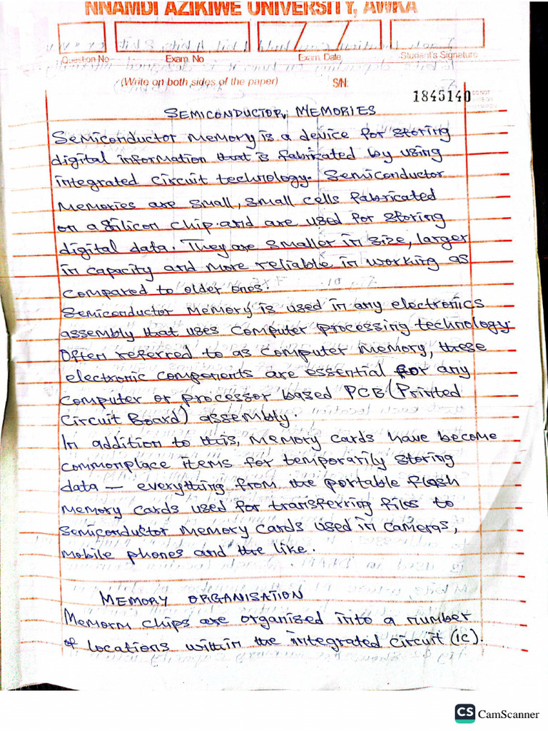 ECE 527 Semiconductor Memories 2 | PDF