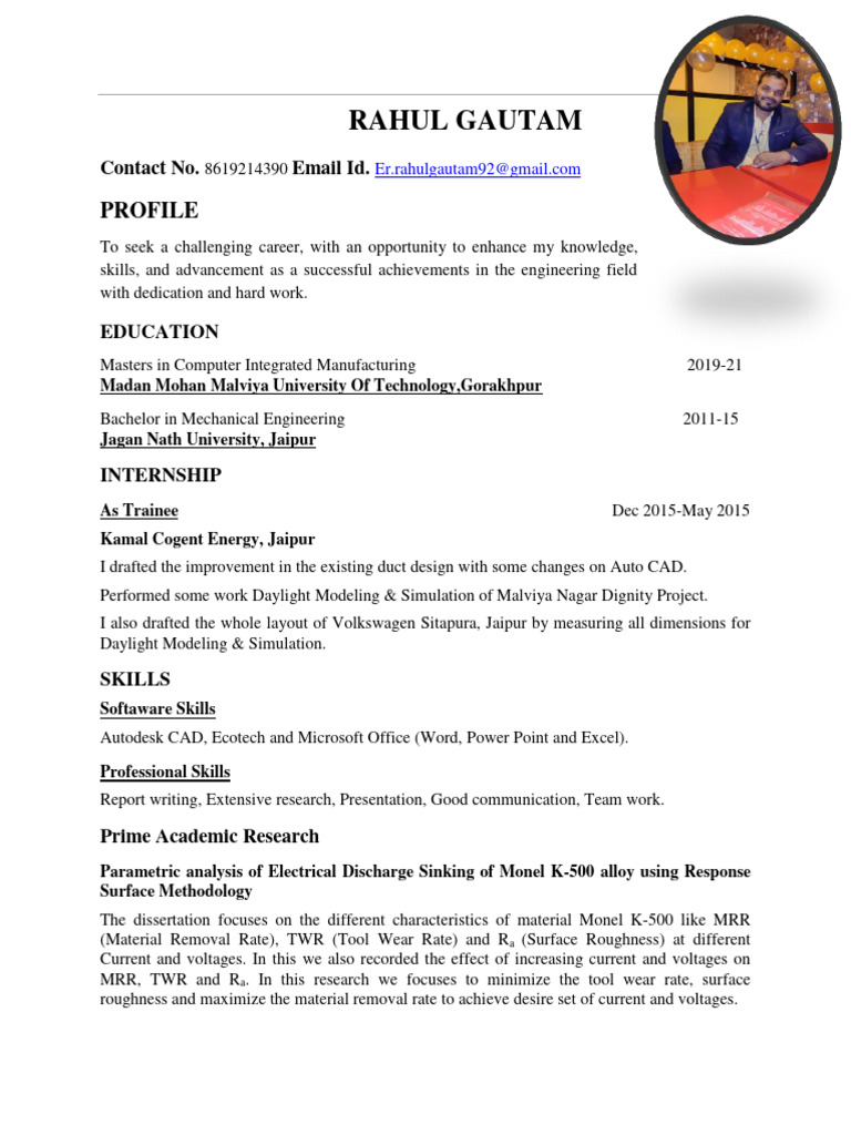Rahul Gautam Resume | PDF