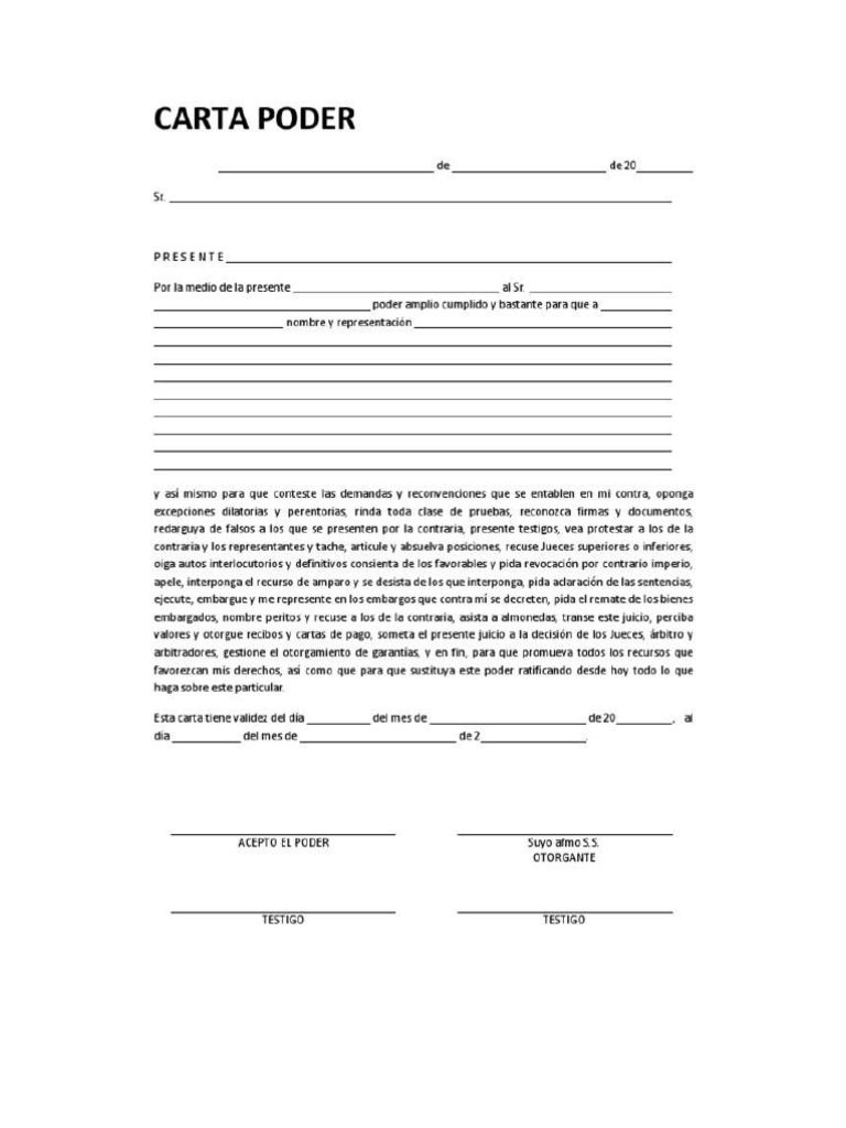 Carta Poder | PDF