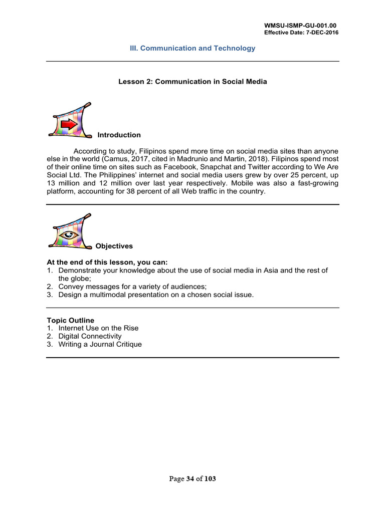 CAS 101 - Lesson 6 | Download Free PDF | Social Media | Popular Culture & Media Studies