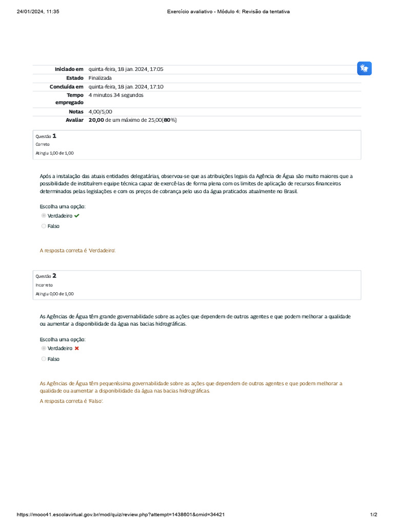 Módulo 4 - Revisão Da Tentativa | PDF | Direito