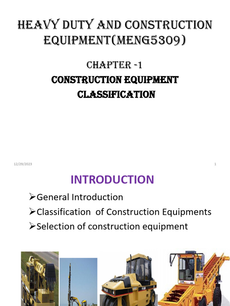 Chapter 1 | Download Free PDF | Heavy Equipment | Engineering