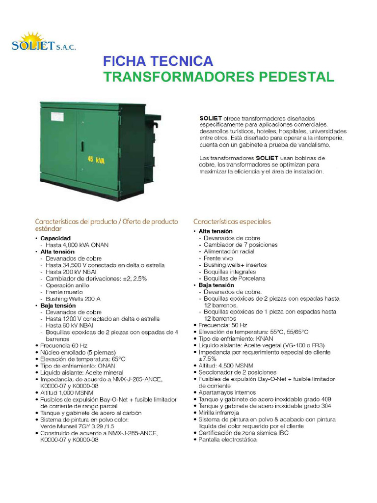 Ficha Tecnica Pedestal | PDF
