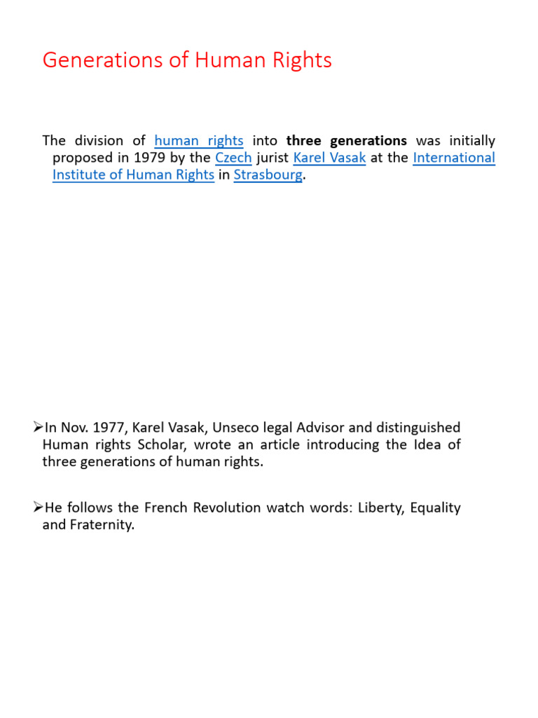 Generation of Human Rights | PDF | Human Rights | Rights
