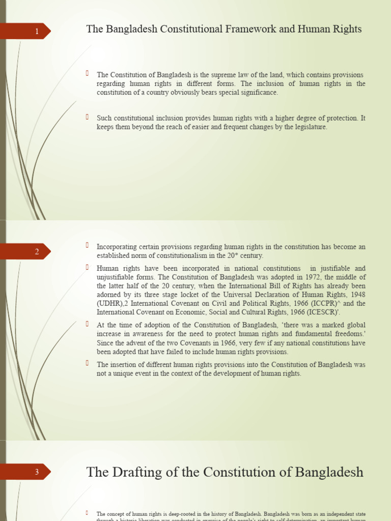 Human Rights & Constitutional Framwork in BD | PDF | Human Rights ...