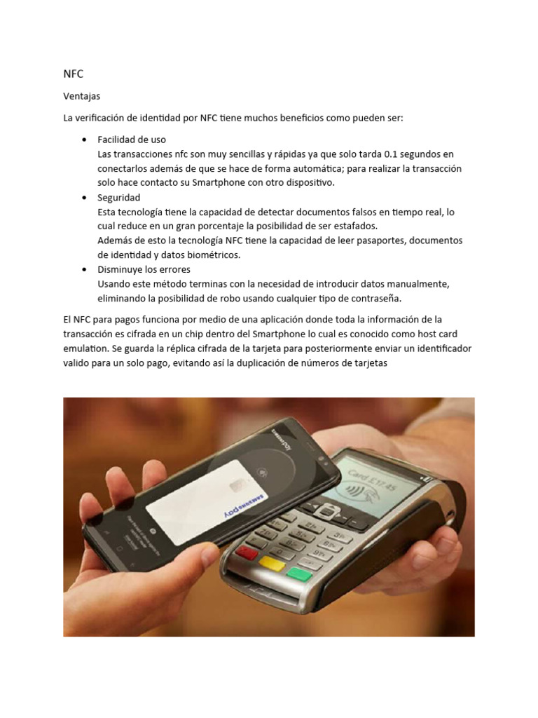 Ventajas y Desventajas del NFC | PDF | Biometría | Ciencias de la Computación