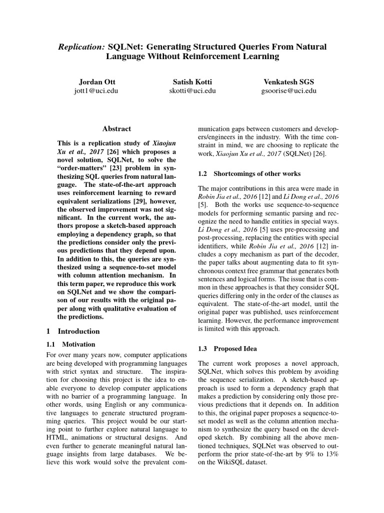 NLQ 262290 5914375 NLQ | PDF | Accuracy And Precision | Sql