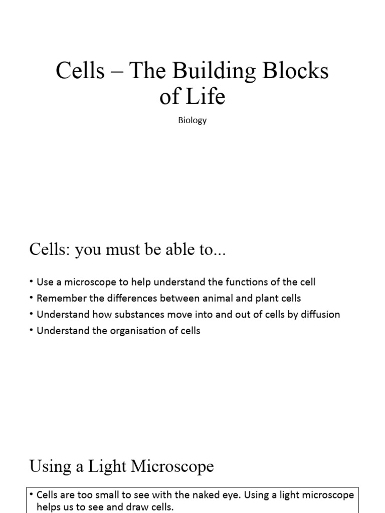 Cells - The Building Blocks of Life: Biology | PDF | Cell (Biology ...