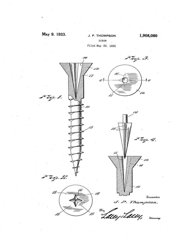 US1908080 | PDF | Screw | Manufactured Goods