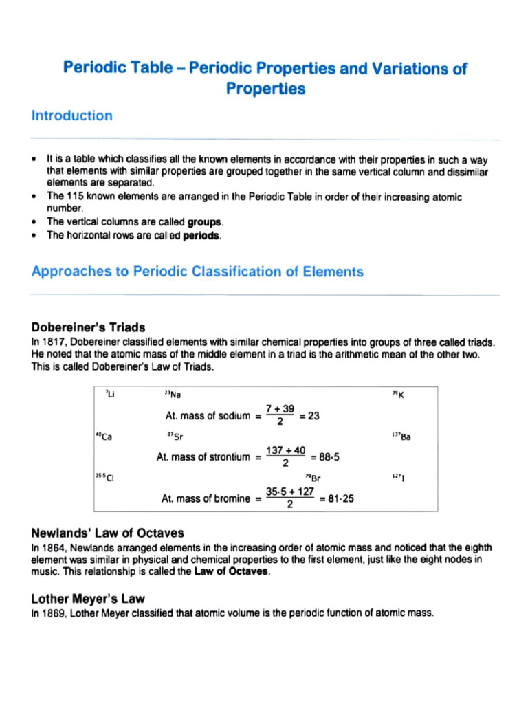 Periodic Table | Download Free PDF | Periodic Table | Chemical Elements