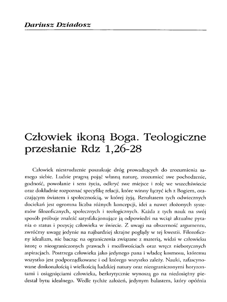Czlowiek Ikona Boga Teologiczne Przeslan | PDF Czlowiek Ikona Boga Teologiczne Przeslan | PDF