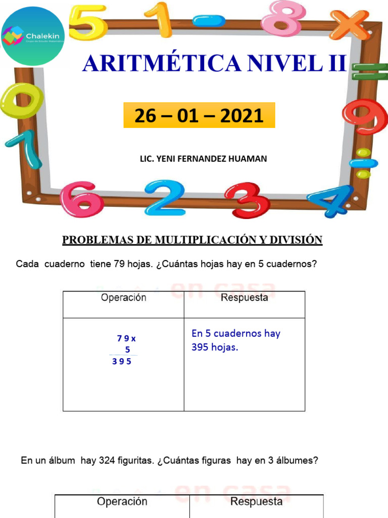 Problemas de Multiplicacion y Division | PDF