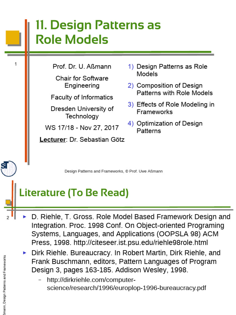 11 DPF Design Patterns As Role Models | PDF | Model–View–Controller ...