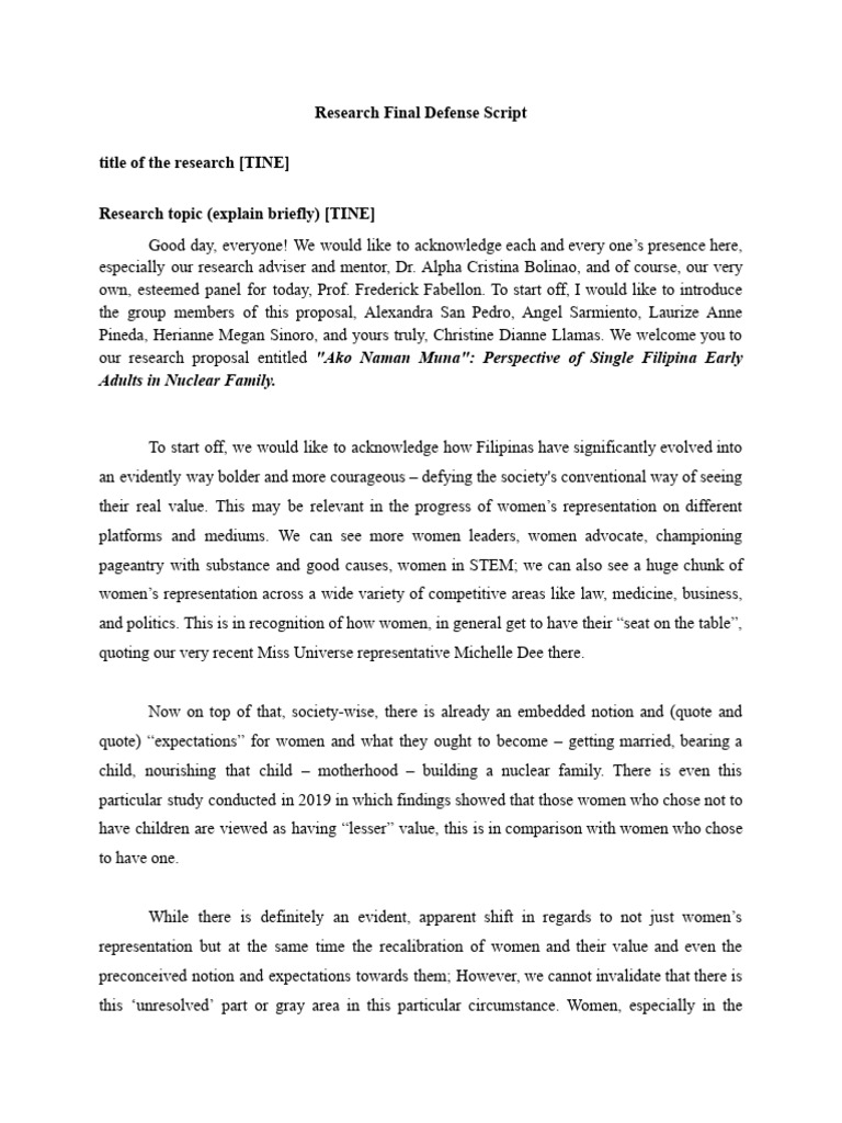Research Final Defense SCRIPT | PDF