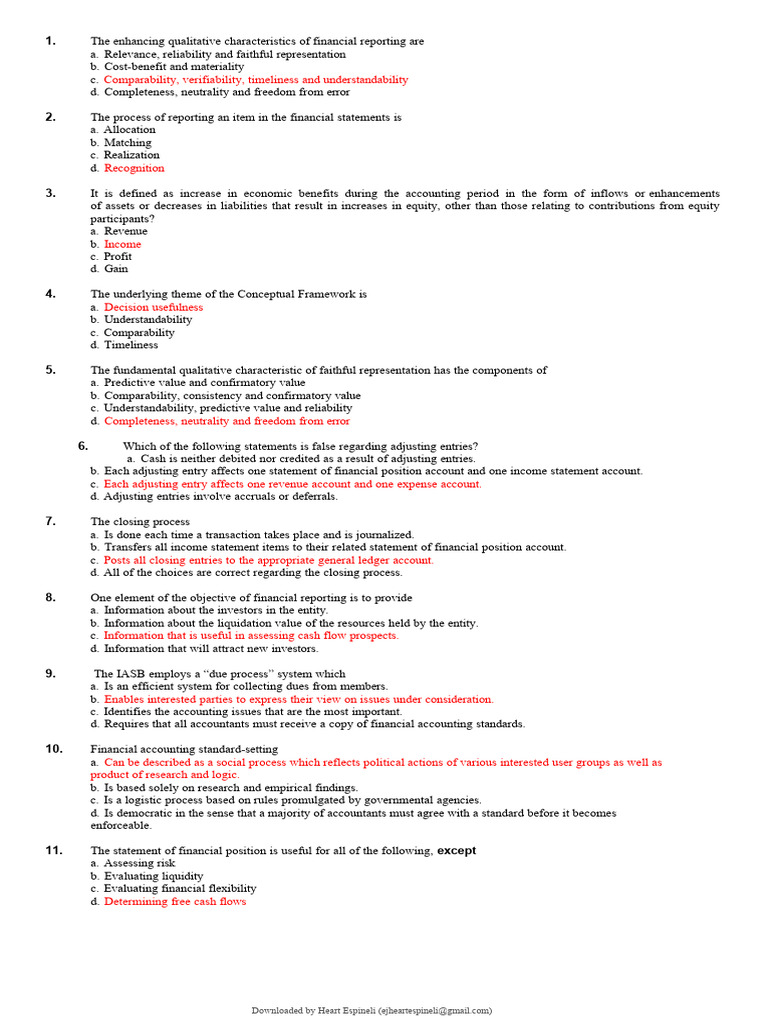 Theory of Accounts - Cpa-Reviewer | PDF | Goodwill (Accounting) | Investing